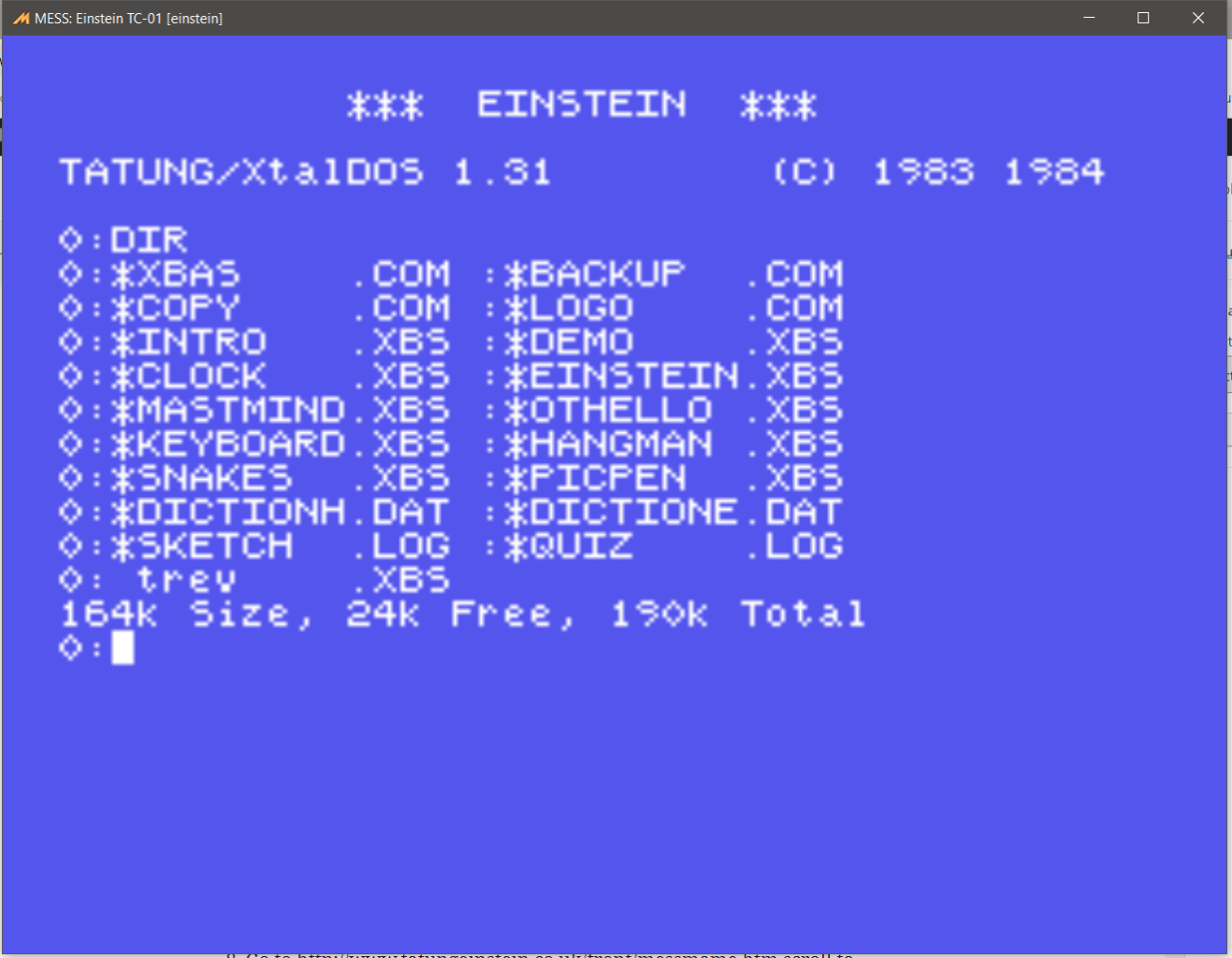 Tatung Einstein Emulation – Mikes Retro Tech
